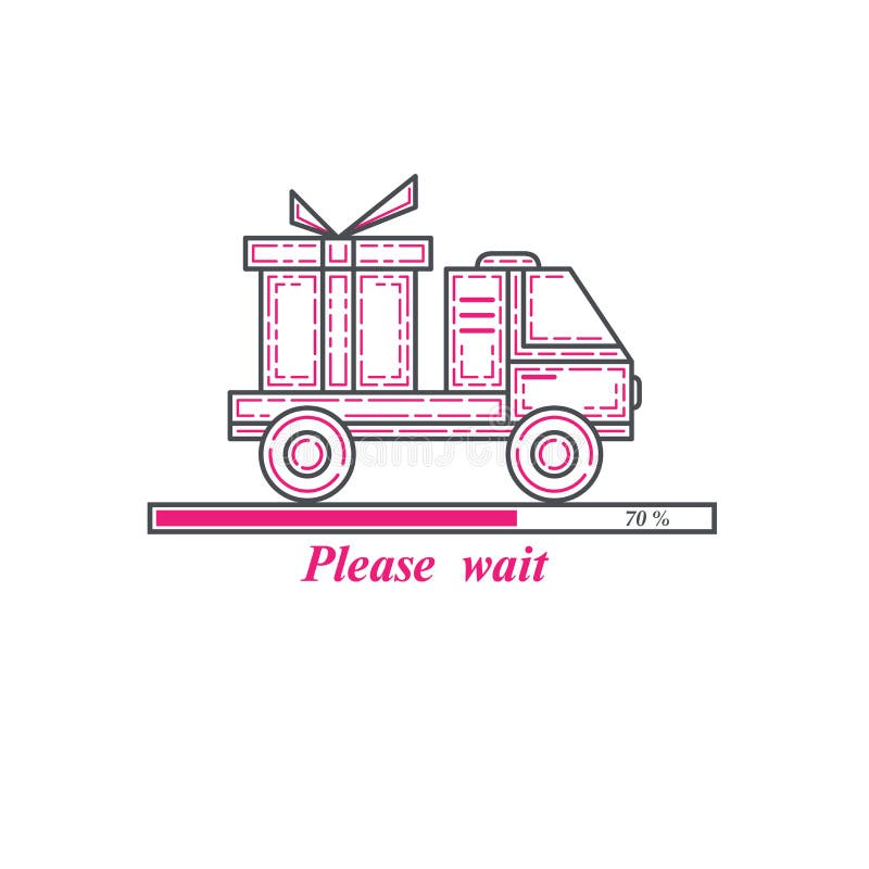 Cargo Transportation ,gift, Congratulations Stock Vector - Illustration ...