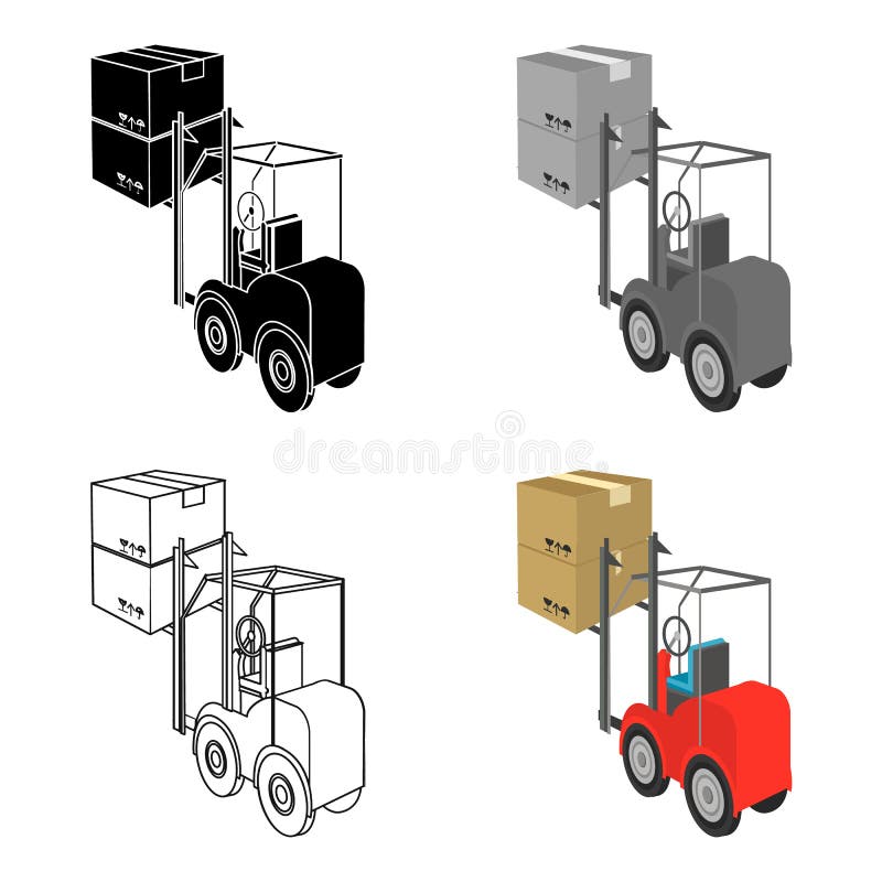 Loader for Moving Loads. Transportation and Delivery Single Icon in ...