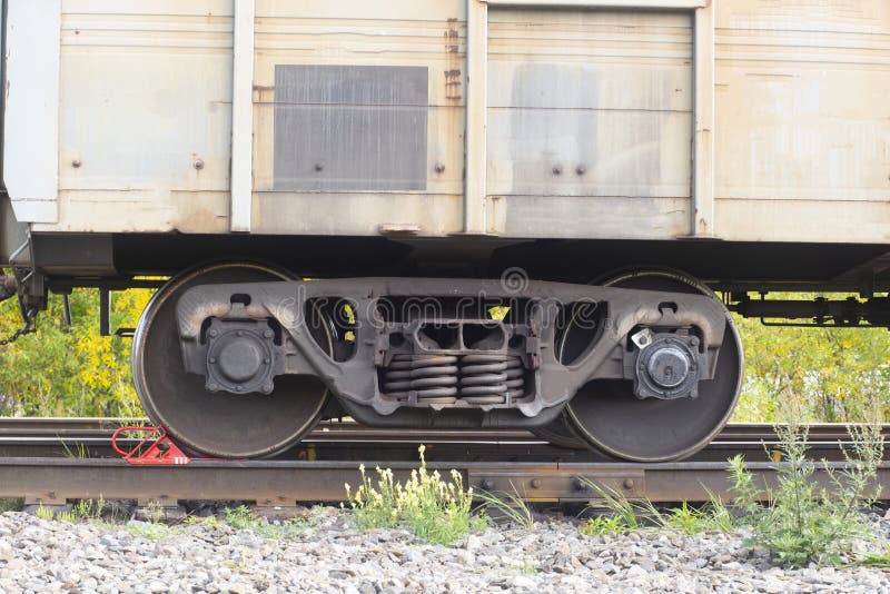 Cargo Transportation by Rail. Containers for the Railway Stock Photo ...