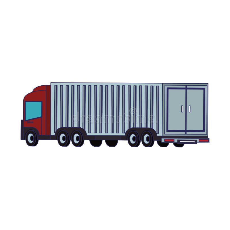 Container Back and Side View Stock Illustration - Illustration of grey ...