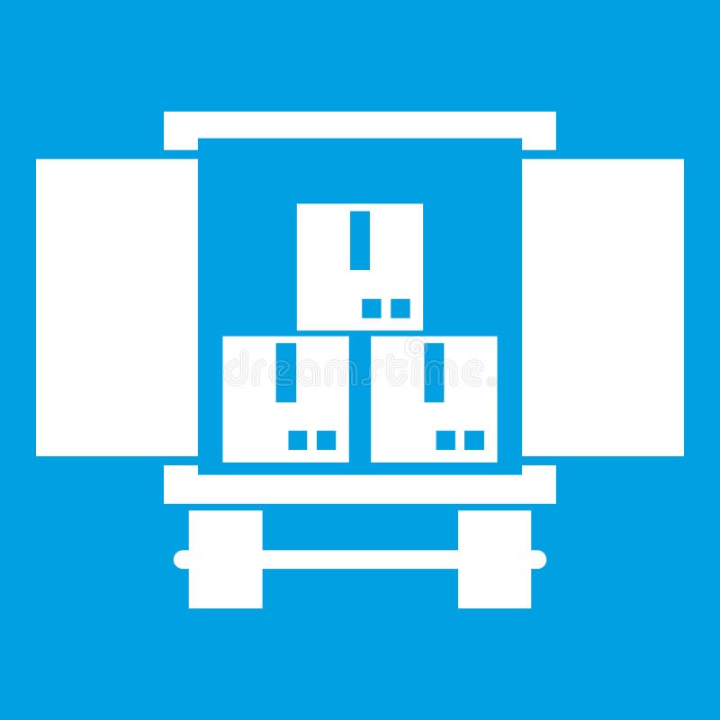 Cargo Truck with Load Icon, Simple Style Stock Vector - Illustration of ...