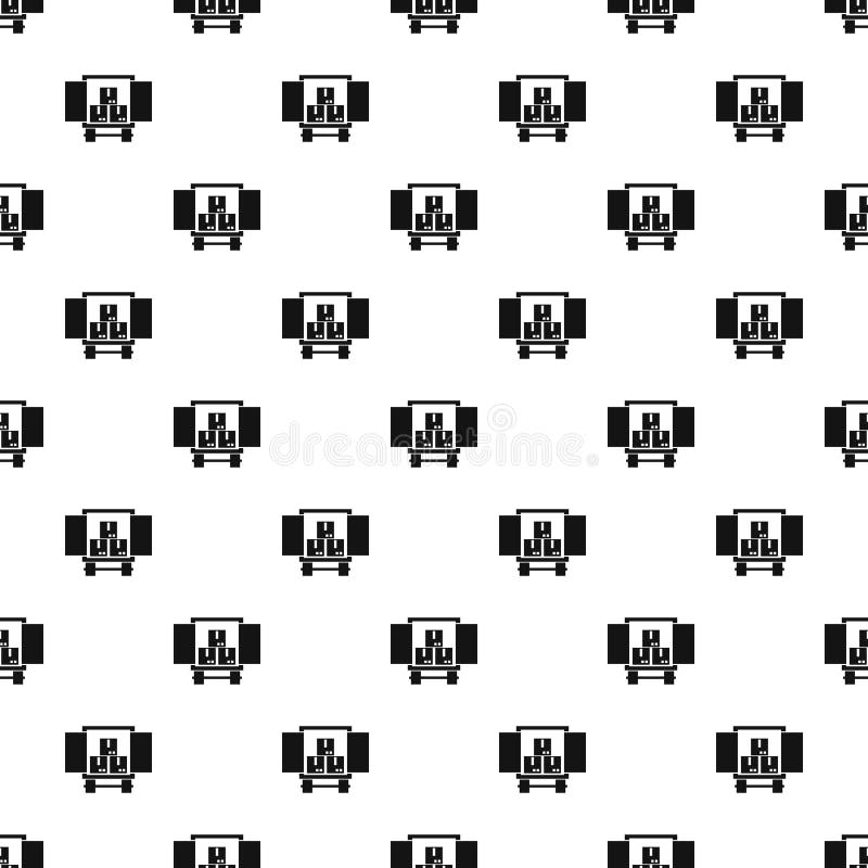 Cargo Truck with Load Pattern, Simple Style Stock Vector - Illustration ...