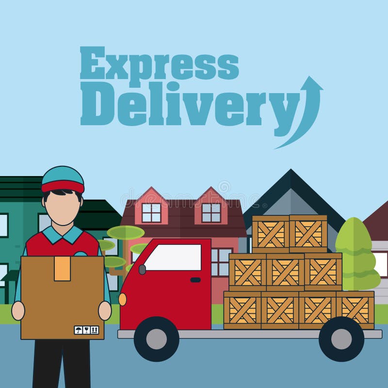 Express delivery concept stock vector. Illustration of icon - 119515403