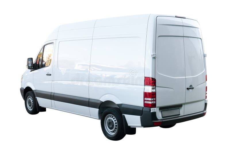 White van rear stock photo. Image of path, transit, branding - 6268030