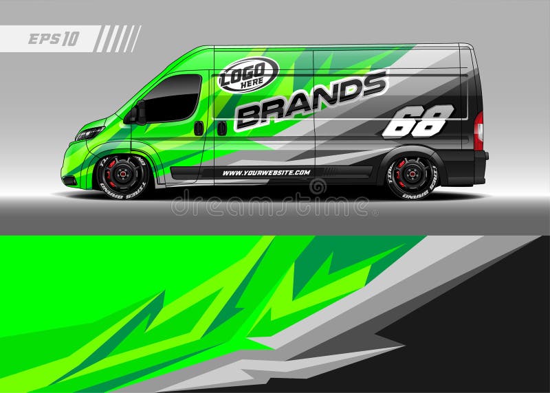 Cargo Van Wrap Designs. Graphic Abstract Stripe Racing Background Kit ...