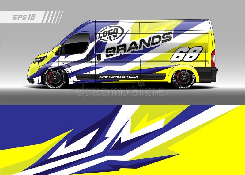 Cargo Van Wrap Designs. Graphic Abstract Stripe Racing Background Kit ...