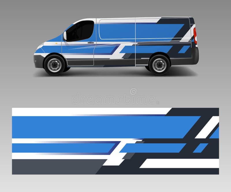 Cargo Van Wrap Vector, Graphic Abstract Stripe Designs for Wrap ...