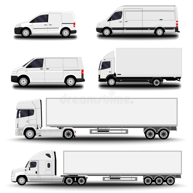 Cargo Truck and Van stock illustration. Illustration of front - 136633850