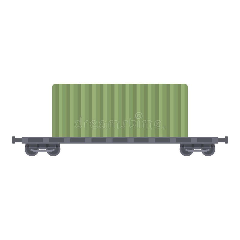 Cargo Wagon Icon Cartoon Vector. Train Container Stock Vector ...