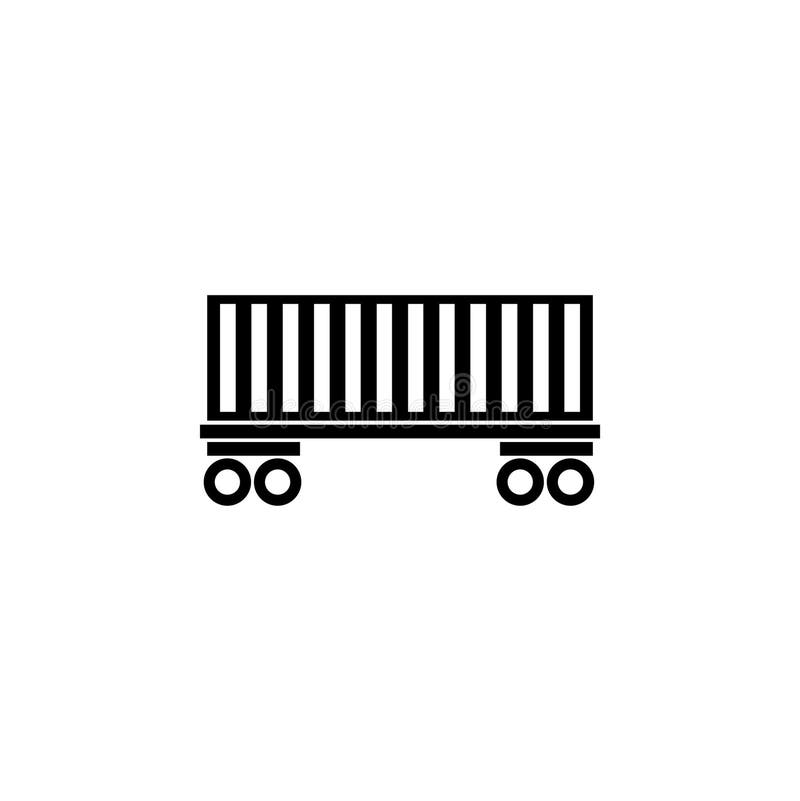 Cargo Wagon, Rail Car Flat Vector Icon Stock Vector - Illustration of ...