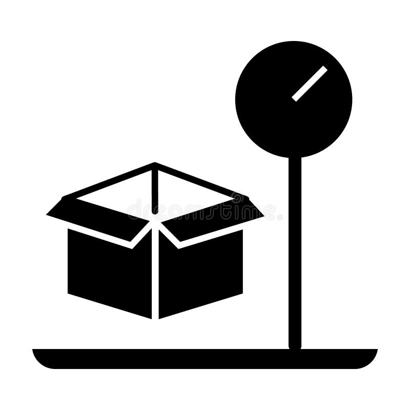 Cargo Weight Line Icon. Luggage and Scale Vector Illustration Isolated ...