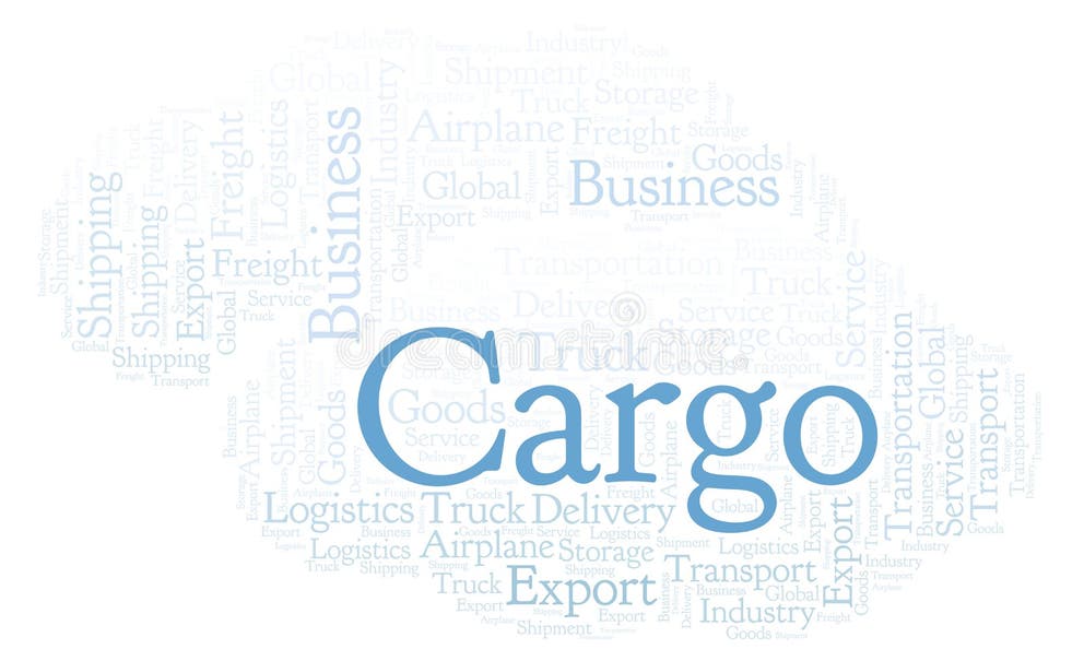 Cargo word cloud. stock illustration. Illustration of shipment - 125814258