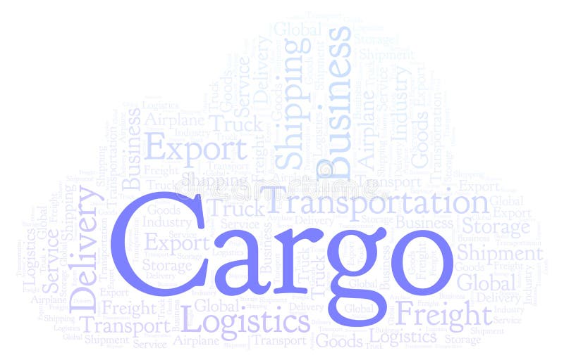 Cargo Word from Colofrul Containers on White Background Stock Vector ...