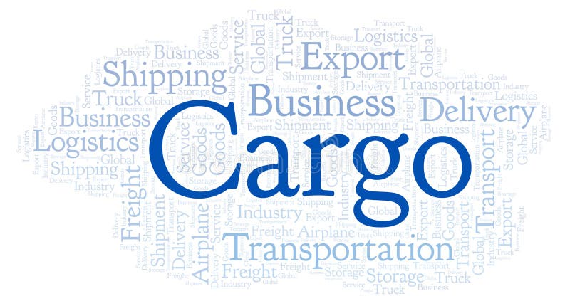 Cargo Word from Colofrul Containers on White Background Stock Vector ...