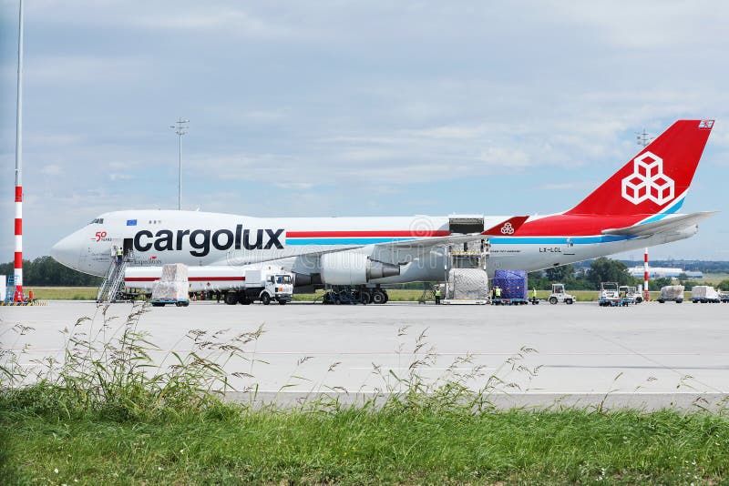 Cargolux on runway editorial stock photo. Image of cargo - 236547068