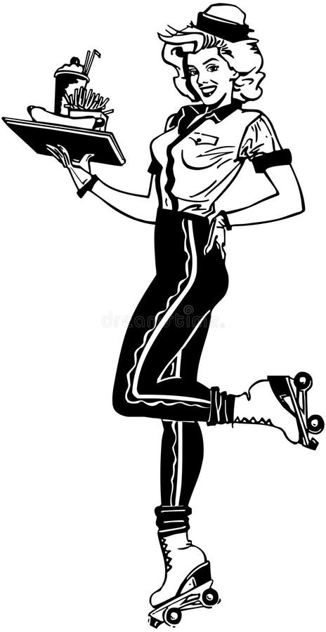 Carhop 4 stock vector. Illustration of service, americana - 42098775