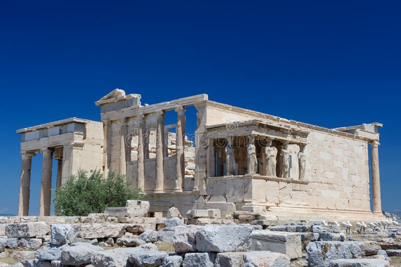 Cariatides Au Porche De L'Erechtheion, Acropole Image stock - Image du ...