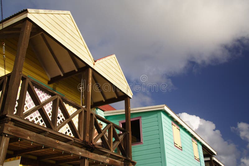 Caribbean Architecture stock photo. Image of blue, color - 909720