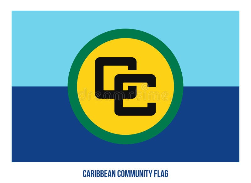 Caribbean Community Flag Vector Illustration on White Background ...