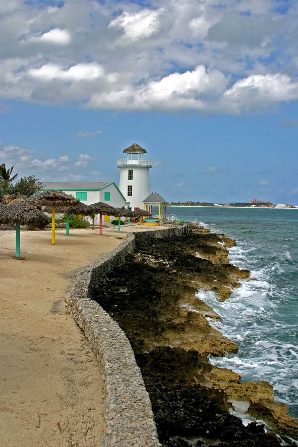 Caribbean lighthouse stock image. Image of nassau, rocks - 15601