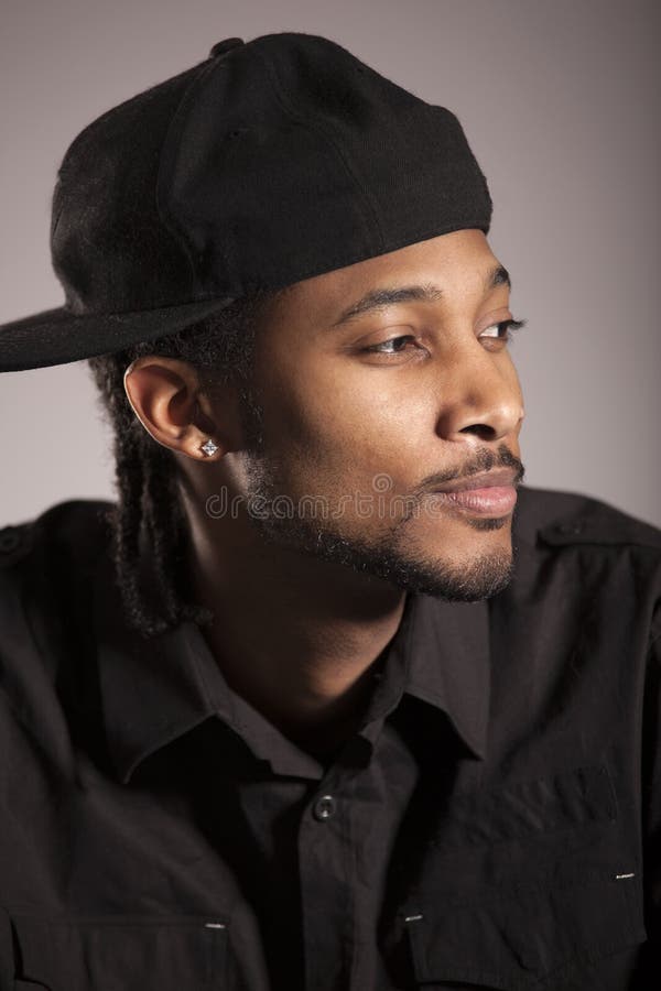 Caribbean Man Portrait in Studio Stock Photo - Image of young ...