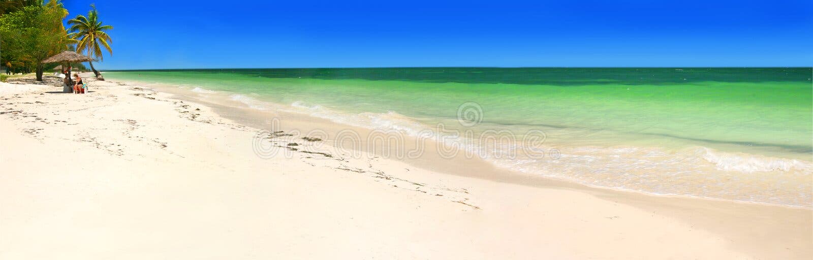 Wide beach panorama. stock image. Image of panoramic, saturated - 2155171