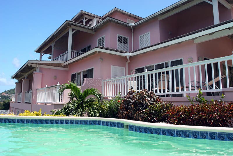 Caribbean Pink hotel stock photo. Image of pink, hotel - 2392934