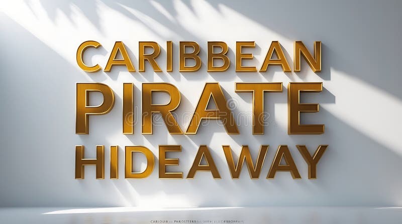 Caribbean Pirate Hideaway with Bold Typography and Dramatic Shadows ...