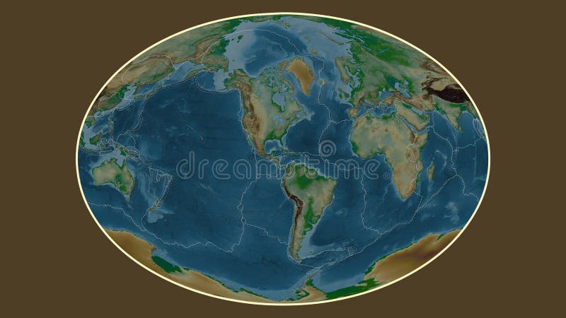 Caribbean Plate - Global Map. Fahey. Physical Stock Illustration ...