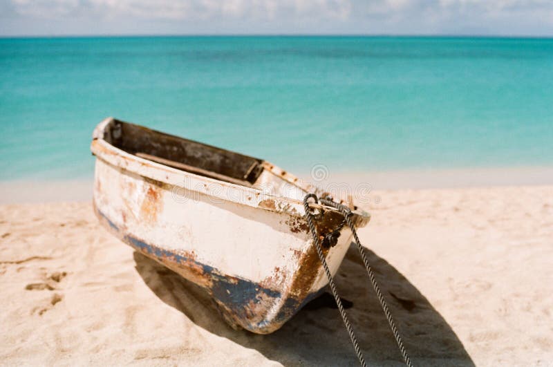 Caribbean Rowboat stock photo. Image of tropical, sand - 24181200