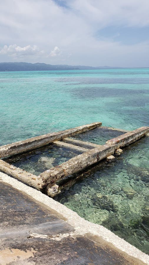 Caribbean Sea in Jamaica stock photo. Image of seaview - 186798110