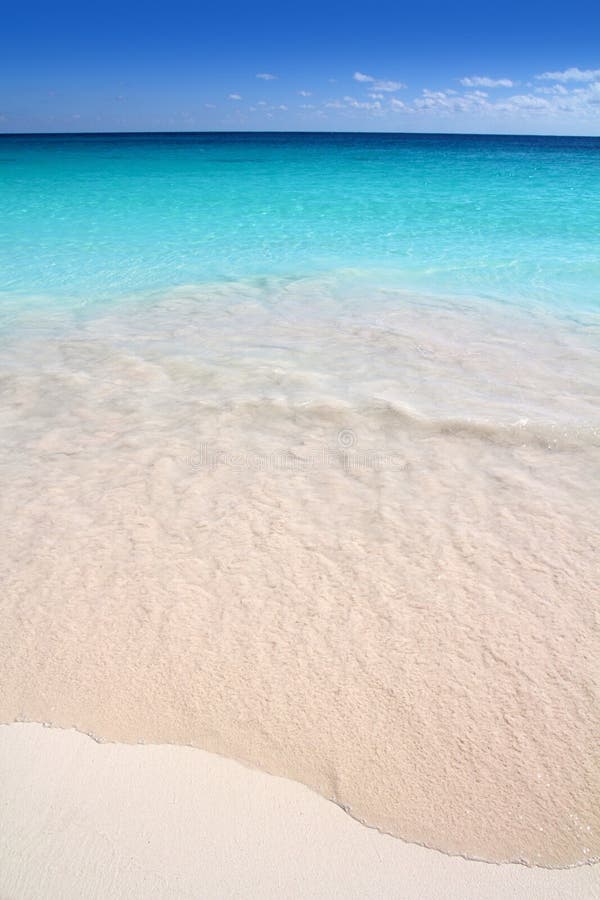 Caribbean Sea Turquoise White Sand Stock Image - Image of mexican ...