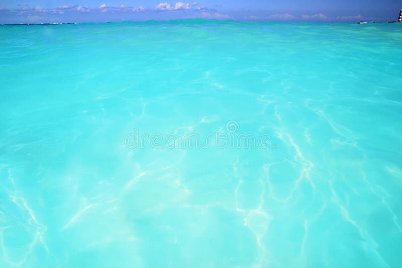 Caribbean Wave Turquoise Water High Horizon Stock Image - Image of ...