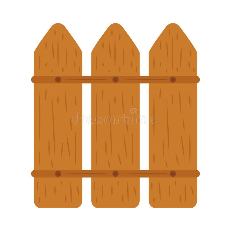 Caricatura De La Cerca De Madera Ilustración del Vector - Ilustración ...