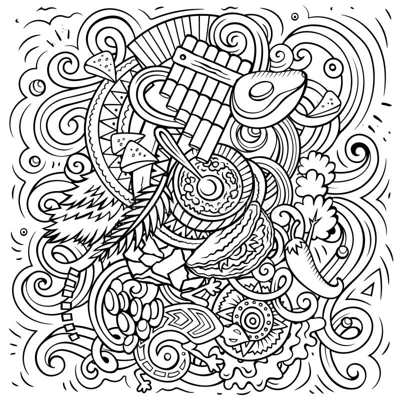 Ilustración De Doodle De Caricatura De Guatemala. Diseño Divertido ... Ilustración De Doodle De Caricatura De Guatemala. Diseño Divertido ...