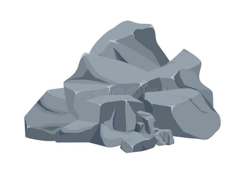 Caricatura Sobre El Set De Piedras De Roca Ilustración del Vector ...