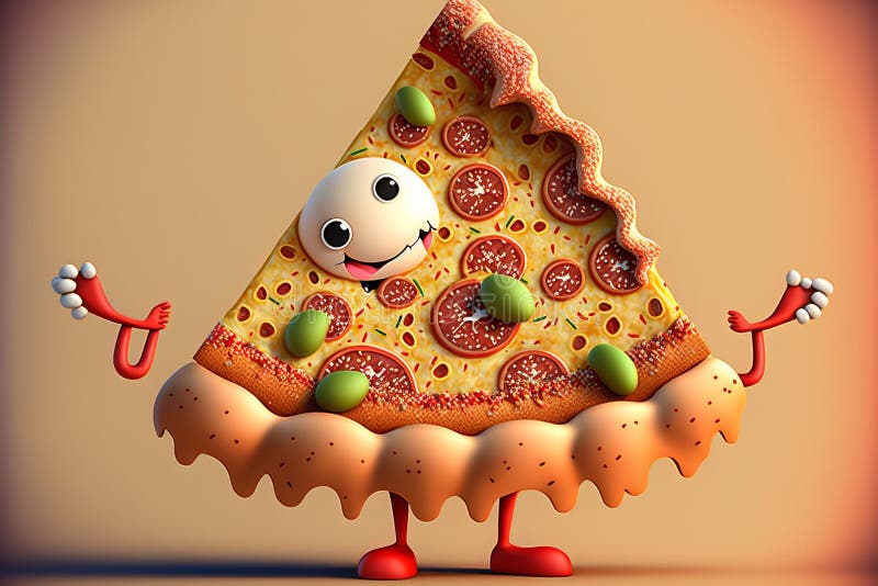 Caricatura Tierno Personaje De Pizza Ai Generativo Stock de ilustración ... Caricatura Tierno Personaje De Pizza Ai Generativo Stock de ilustración ...