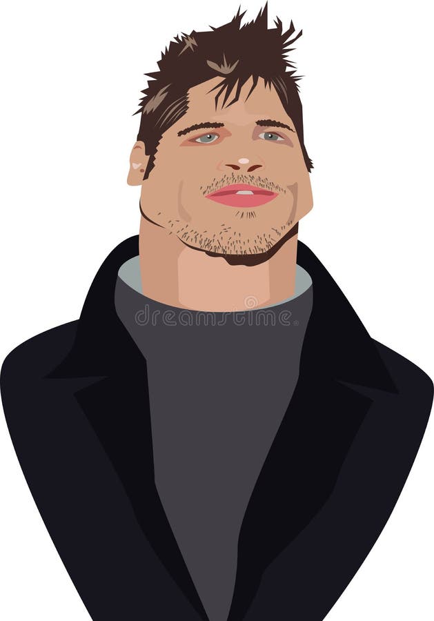 Caricature de Brad image éditorial. Illustration of morceau - 7036595