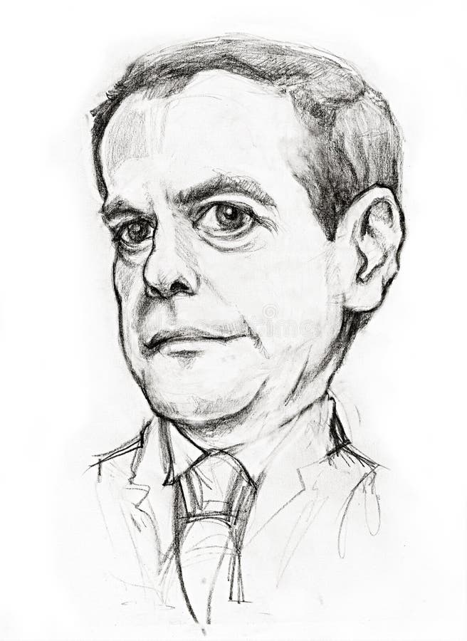 Caricature de Medvedev image stock éditorial. Illustration du retrait ...