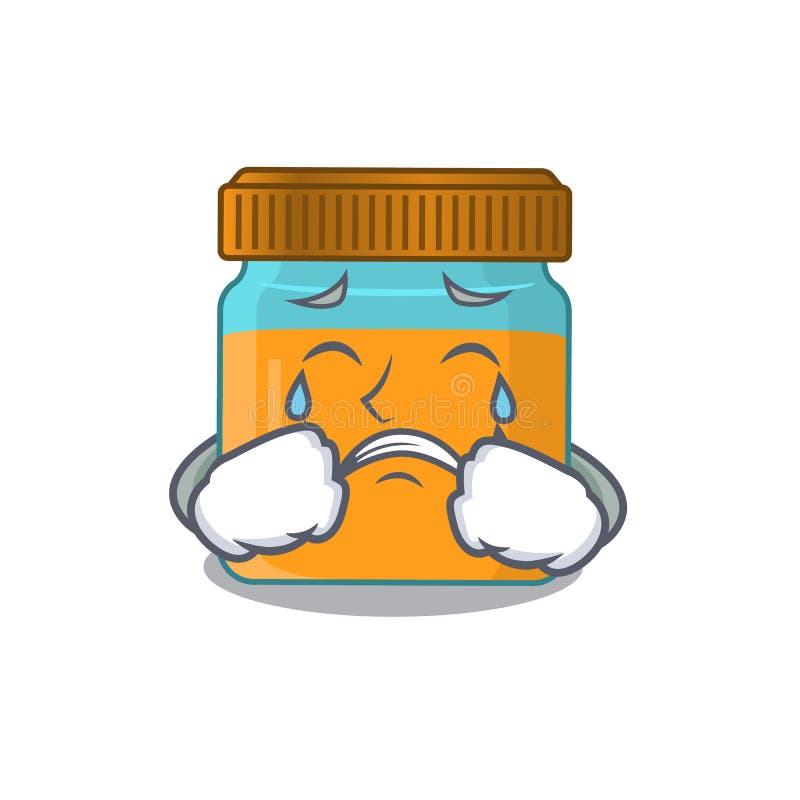 Caricature Design of Honey Jar Having a Sad Face Stock Vector ...