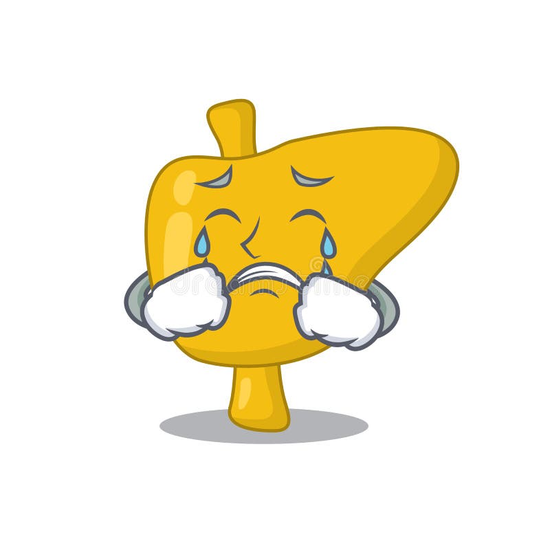 Caricature Design of Liver Having a Sad Face Stock Vector ...