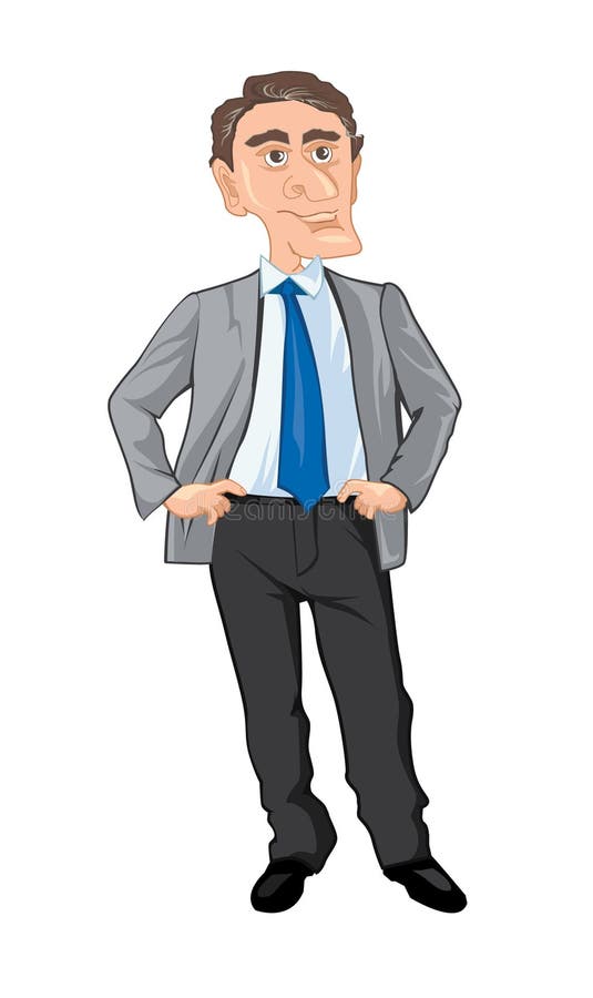 Caricature du directeur illustration de vecteur. Illustration du ...