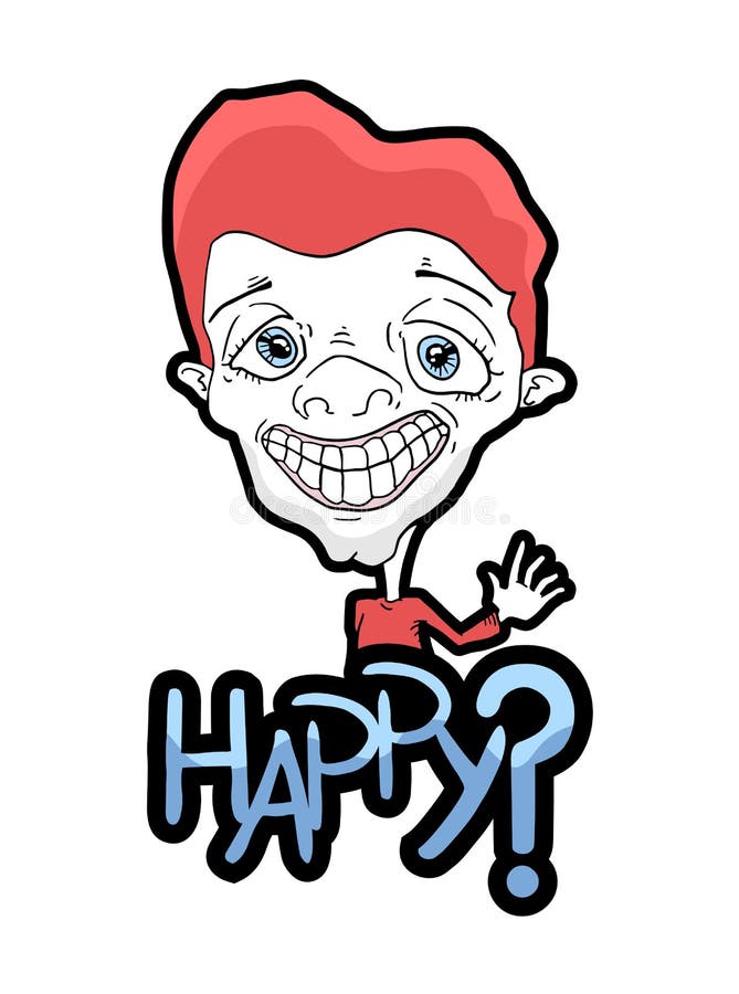 Caricature of happy man stock vector. Illustration of design - 99104241