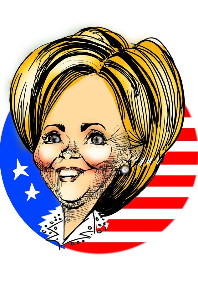 Caricature - Hillary Clinton Editorial Image - Illustration of politics ...