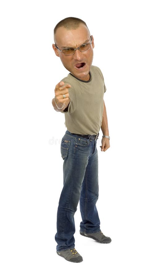 Caricature of mad man stock image. Image of criminal, caustic - 1169601