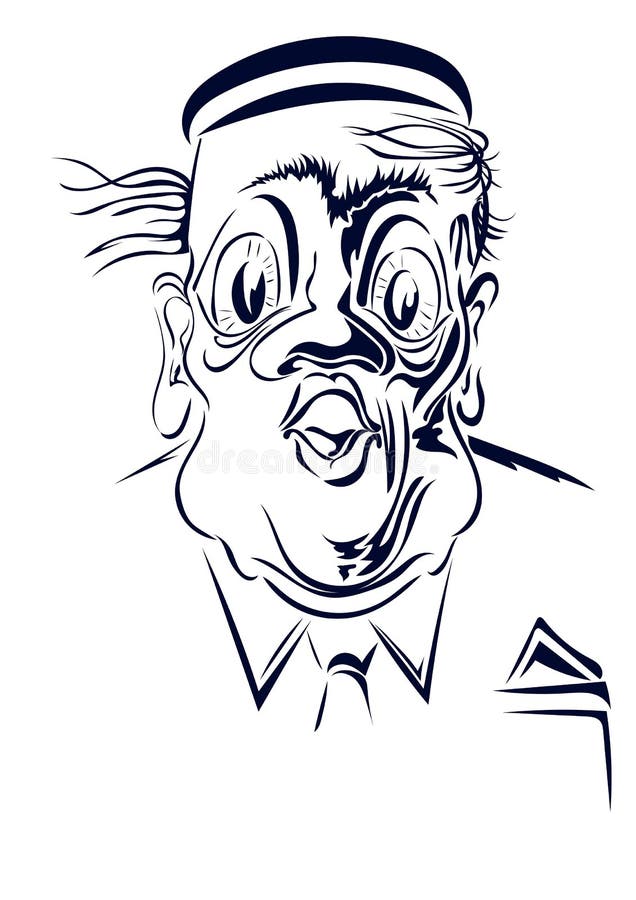 Caricature Portrait D'un Portier Illustration de Vecteur - Illustration ...