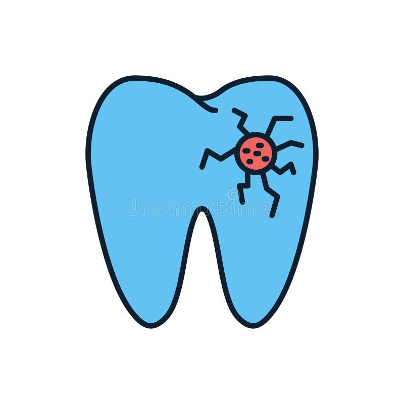 Caries Icon stock vector. Illustration of braces, orthodontic - 284323170