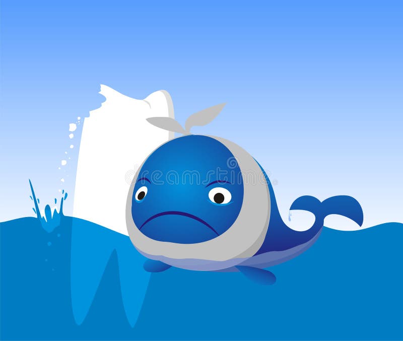 Sad Baby Whale Cartoon