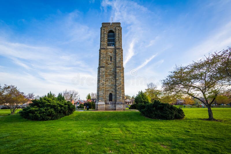 Carillon at Baker Park, in Frederick, Maryland. Stock Photo - Image of ...