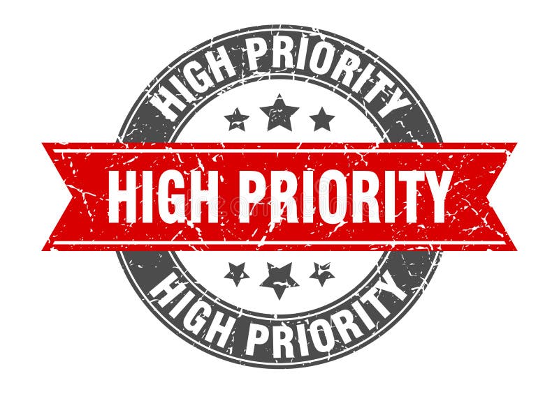 Carimbo de alta prioridade ilustração do vetor. Ilustração de isolado ...